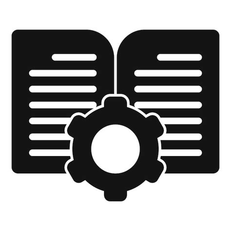 Premium Vector Gear Book Touch Icon Simple Vector Overview Technical