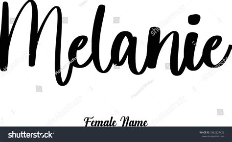 Nombre Femenino Melanie Letras Vector De Stock Libre De Regalías