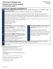 PICO FINAL ASSIGNMENT Doc Katherine Caraballo NUR AP Fall PICO Search Strategy Form