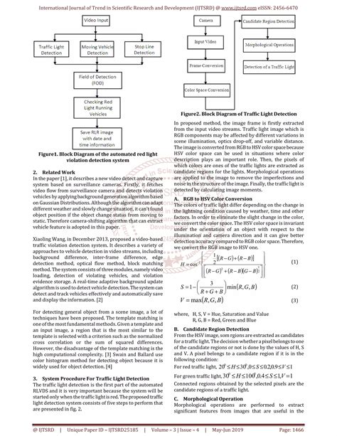 Traffic Light Detection For Red Light Violation System Pdf