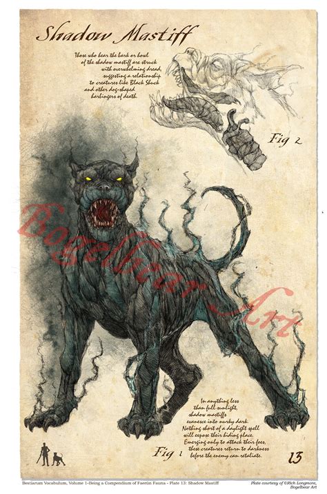 Dandd Shadow Mastiff — Bestiarum Vocabulum Volume 1being A Compendium