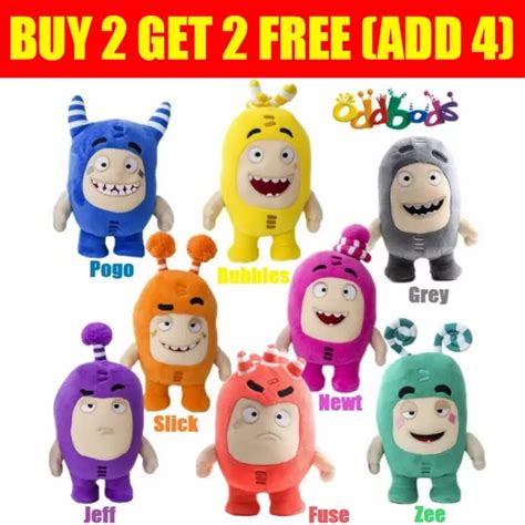 18cm Oddbods Plush Toys Fuse Slick Bubbles Pogo And Soft Stuffed Doll