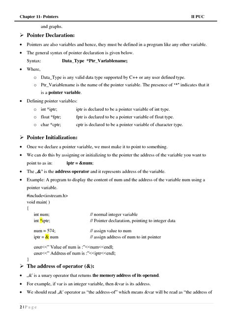 Solution 2nd Puc Cs Chapter 11 Pointers Converted Studypool