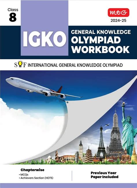 Mtg International General Knowledge Olympiad Igko Workbook Class 8 For 2024 Exam