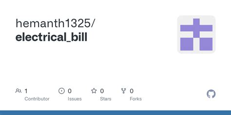 Github Hemanth1325electricalbill