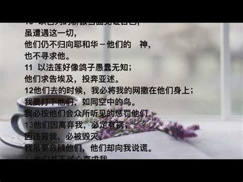 圣经 和合本 何西阿书 第 7 章 YouTube