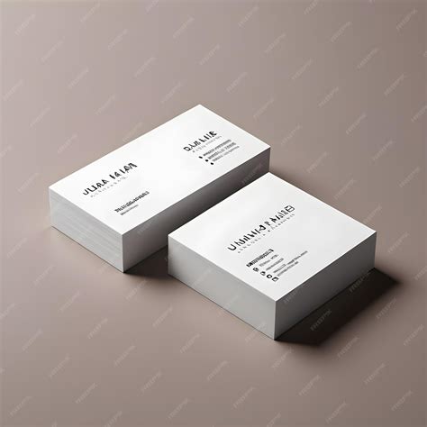 Premium Vector Minimalistic White Business Card With Clean And Simple