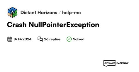 Crash Nullpointerexception Distant Horizons