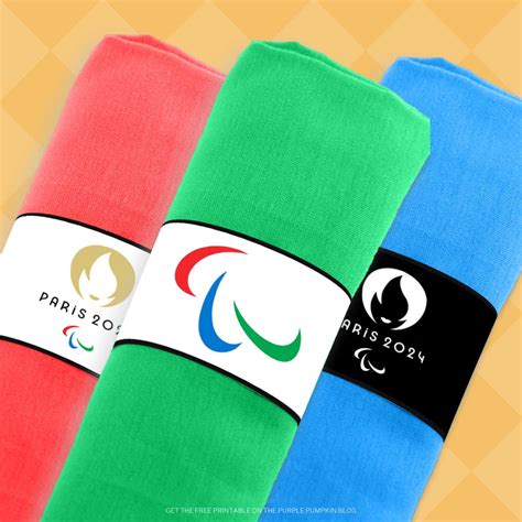 Free Printable Paralympics Napkin Rings Paris Summer Games