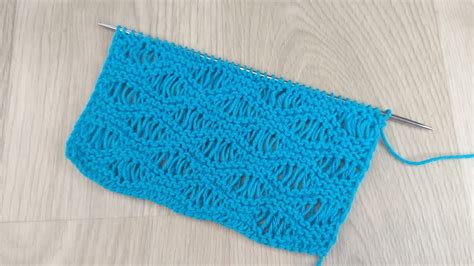 Двухсторонний ажурный узор ВОЛНЫ Вязание спицами Youtube