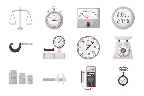 Instrumentos Y Herramientas De Medición Equipo De Metrología Vector