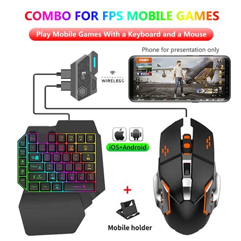믹스 Se엘리트 마우스 키보드 변환기 Pubg 모바일 컨트롤러 전문 액세서리 블루투스 50 플러그 플레이 안드로이드 Ios