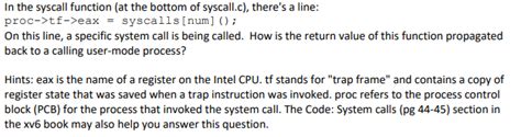 The Function Is Called On A Syscall Trap