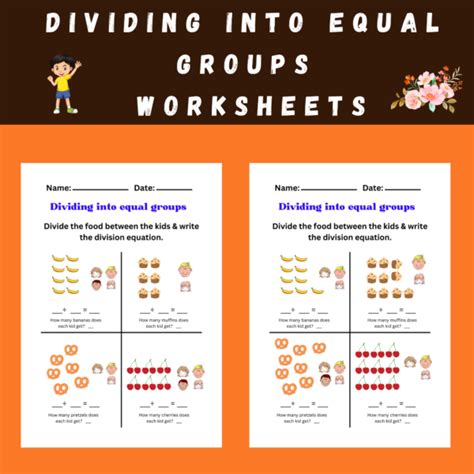 Dividing Into Equal Groups Worksheets Made By Teachers