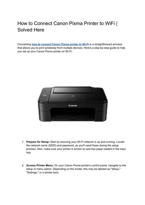 PPT How To Connect Canon Pixma Printer To WiFi Solved Here PowerPoint Presentation ID
