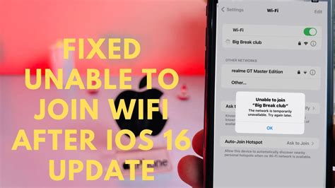 Unable To Join Wifi Network After IOS Update Fixed IPhone Unable