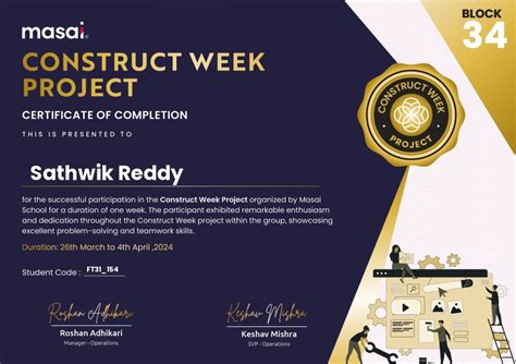 Sathwik Reddy On Linkedin Constructweek Masai