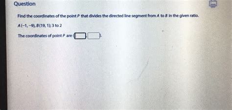 Answered Question Find The Coordinates Of The Bartleby