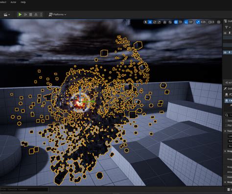 Artstation Unreal 5 Niagra Particle Gravity Distortion Swarm Effect