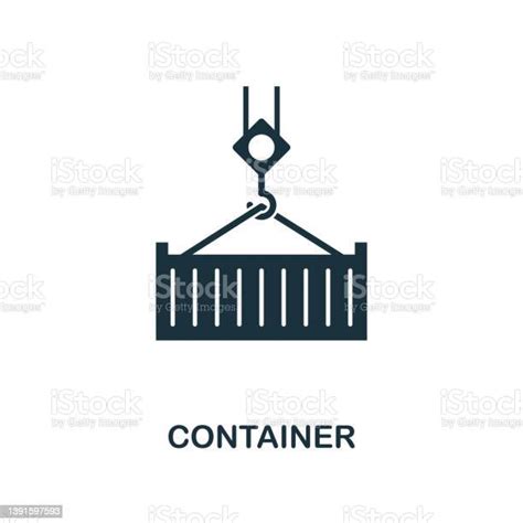 컨테이너 아이콘입니다 물류 배달 아이콘 컬렉션에서 흑백 스타일 디자인입니다 Ui입니다 픽셀 완벽 한 간단한 그림 컨테이너 아이콘입니다 웹 디자인 애플 리 케이 션 소프트웨어