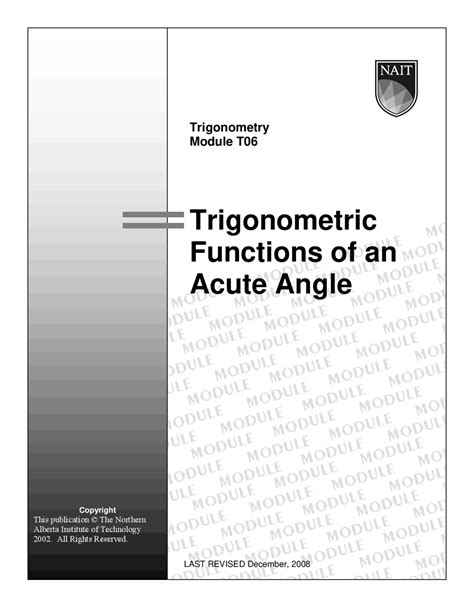 Trigonometric Function Docsity