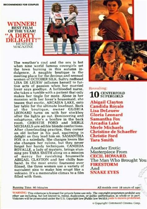 Cecil Howards October Silk French Language 1981 By Command Cinema Hotmovies