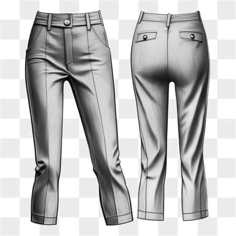 Download Women S Pants Front And Back View Sketches Online Creative Fabrica