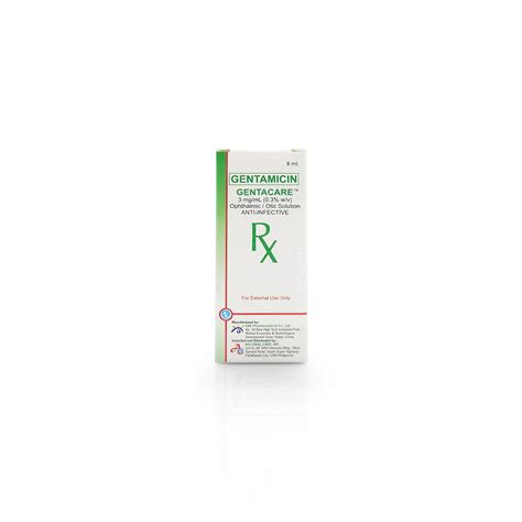 All Gentacare™ 3mg Ml 003 Wv Ophthalmic Otic Solution 8 Ml