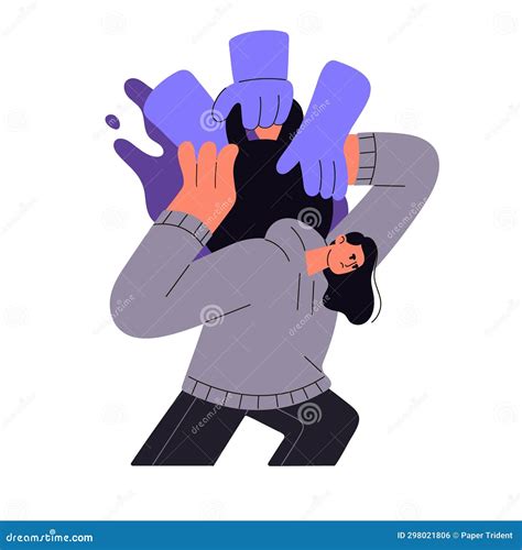 People Endure Hardships Exhausted Woman Carry Burden Of Responsibility Sad Girl With Load Of