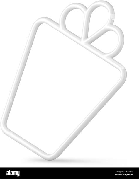 Cute White Border Christmas Surprise Cardboard With Bow Contour Frame