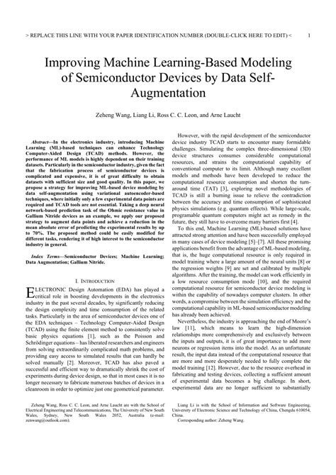 Pdf Improving Machine Learning Based Modeling Of Semiconductor