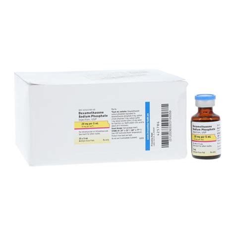 Dexamethasone Sodium Phosphate Injection 4mg Ml Mdv 25x5ml Ace Southern