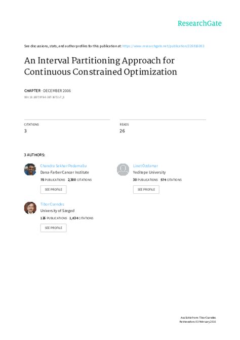 Pdf An Interval Partitioning Approach For Continuous Constrained
