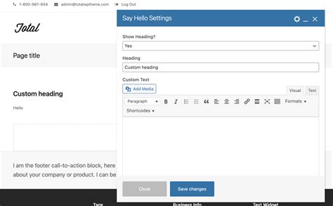 Creating A New Wpbakery Element Starter Class Total Docs