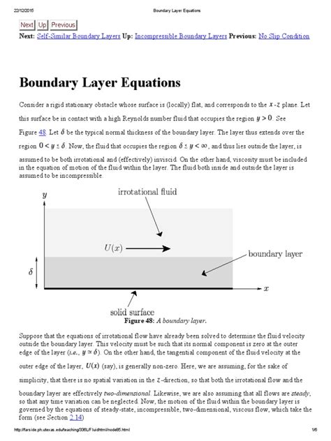 Boundary Layer Equations Pdf Boundary Layer Navierstokes Equations