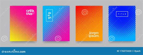 Color Gradient Background Geometric Halftone Pattern Vector Abstract Trendy Graphic Design