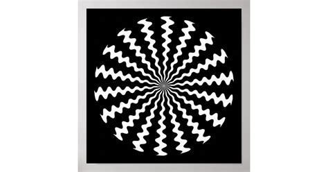 Zig Zag Spiral Poster Zazzle