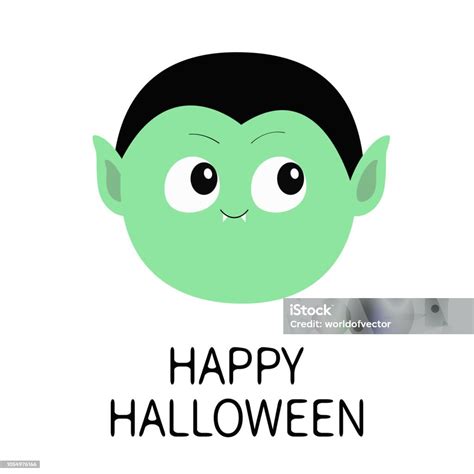 즐거운 할로윈 보내세요 드라큘라 백작 라운드 머리 귀여운 만화 재미 짜증 뱀파이어 아기 캐릭터입니다 송곳 니로 얼굴을 그린