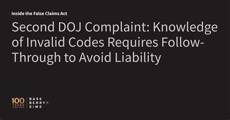 Knowledge Of Invalid Codes Requires Follow Through