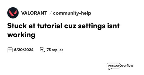 Stuck At Tutorial Cuz Settings Isnt Working Valorant