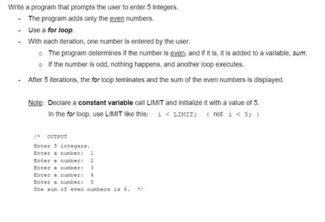 Solved Write A Program That Prompts The User To Enter 5