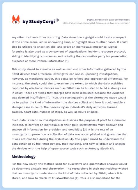 Digital Forensics In Law Enforcement Free Essay Example