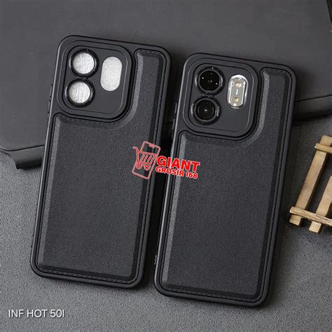 Jual Softcase Leather Pro Macaron Black Infinix Hot 50i Infinix Smart 9 Infinix Smart 9 Hd