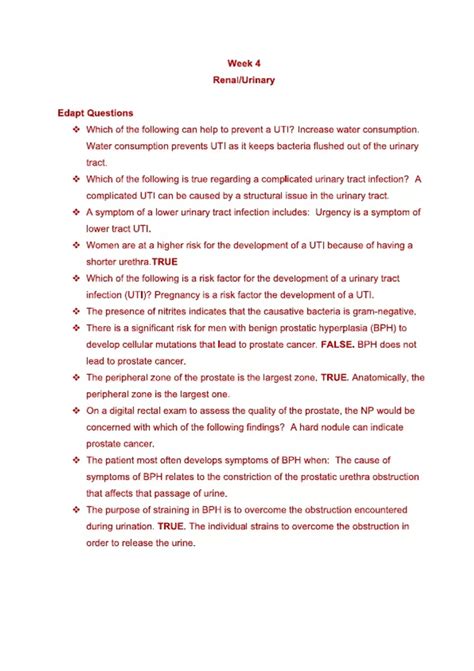 Nr507 Edpats Weeks 4 5 Edapt Questions And Material Advanced Pathophysiology Nr507 Nr 507