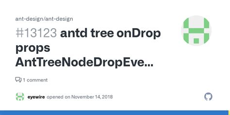 Antd Tree OnDrop Props AntTreeNodeDropEvent Has Incomplete Parameter Definition Issue 13123