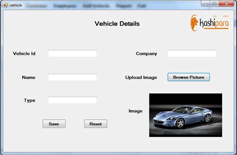 Vehicle Management System Project In Vb With Source Code And Report Download Kashipara