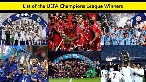 Complete List Of Uefa Champions League Winners 19552026 Updated