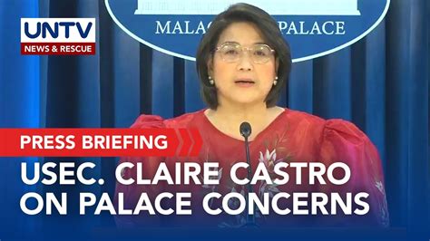 Pco Usec Claire Castro Takes Questions From Media Regarding Pressing Issues Re Marcos Admin