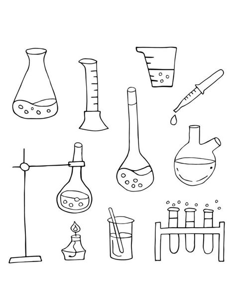 Laboratory Drawing Coloring Page Free Printable Pdf