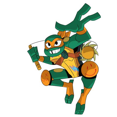 Rise Of The Tmnt Stock Art Redraw 3 Michelangelo By Rinkunokoisuru On